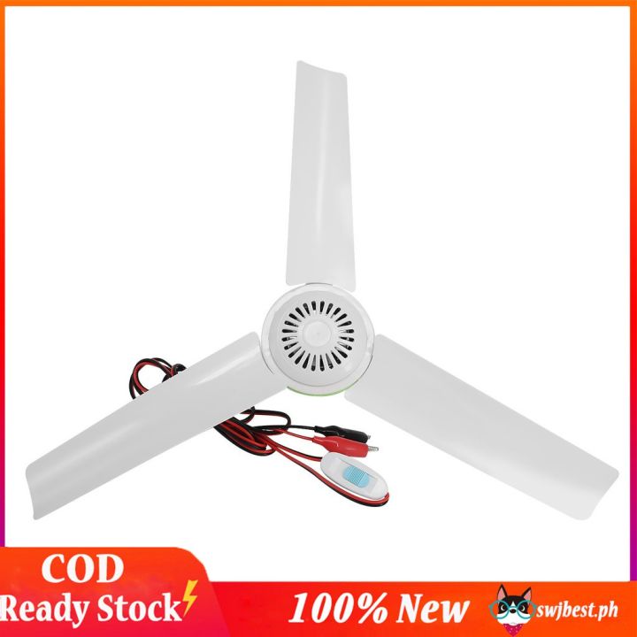 Ceiling Emergency Fan 12V Solar 3 Blade Powerful Caravan Camping w ...