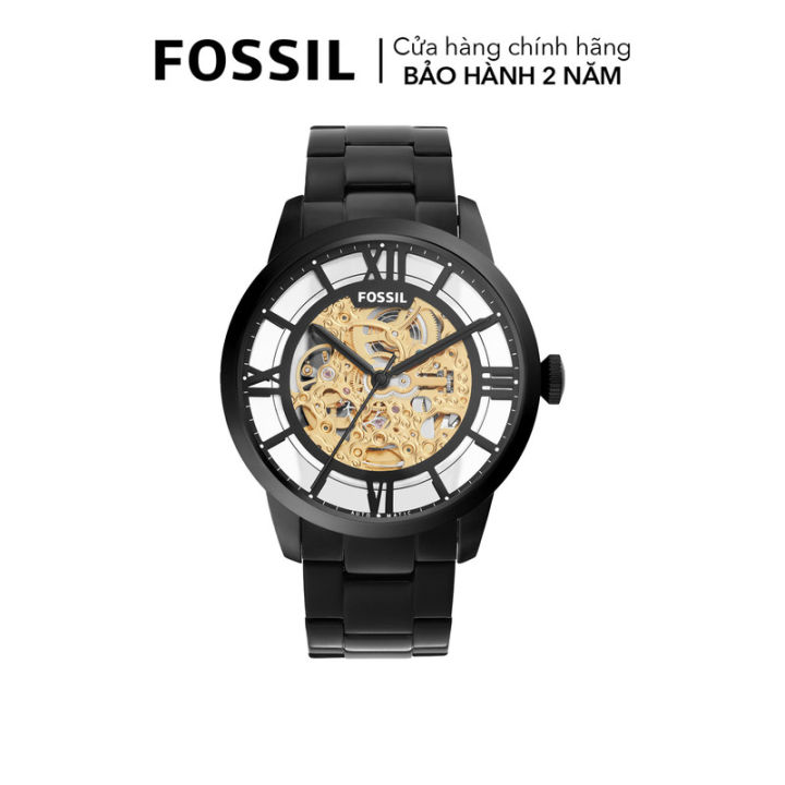Đồng hồ cơ nam Fossil Townsman Automatic, dây kim loại, mặt 44 MM, màu ...