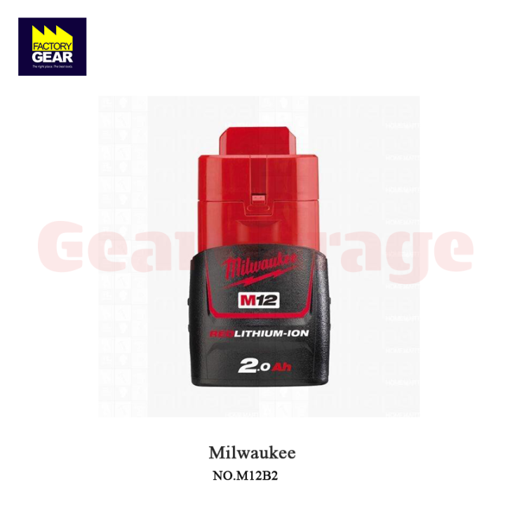 MILWAUKEE NO.M12B2 Lithium-Ion Battery,12V 2.0Ah แบตเตอรี่ | Lazada.co.th