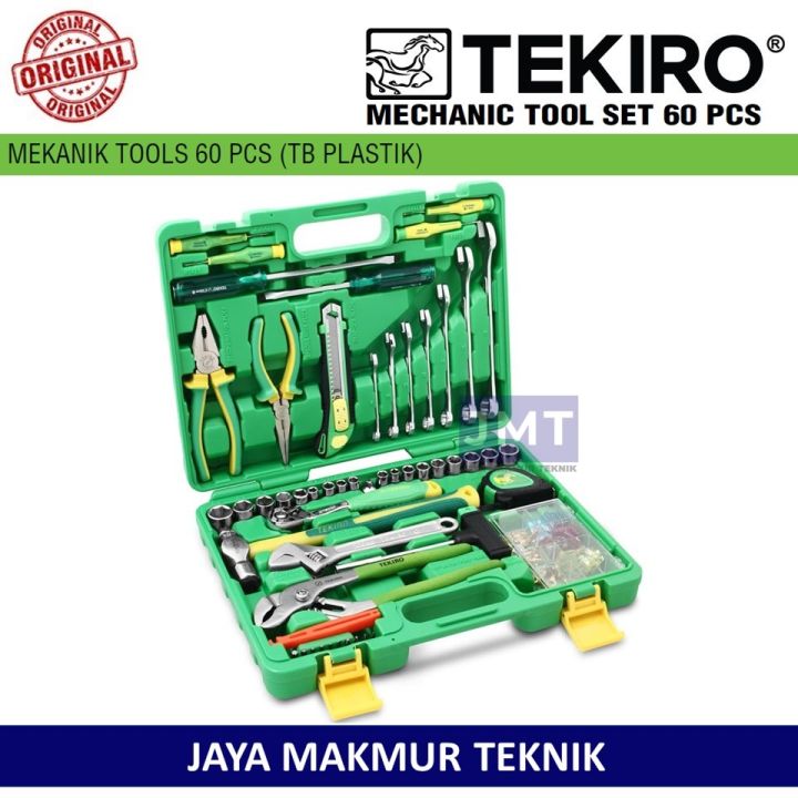 TEKIRO Mekanik Tools 60 Pcs Plastik Toolkit Alat Perkakas Original | Lazada Indonesia