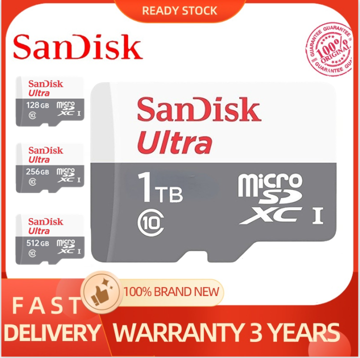 (COD) SanDisk Ultra Memory Card 128GB/256GB/512GB/1TB Micro SD SDXC ...
