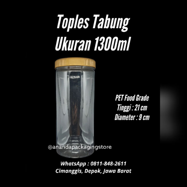 Toples Ukuran 1300ml / Toples Kue Kering / Toples Tabung | Lazada Indonesia