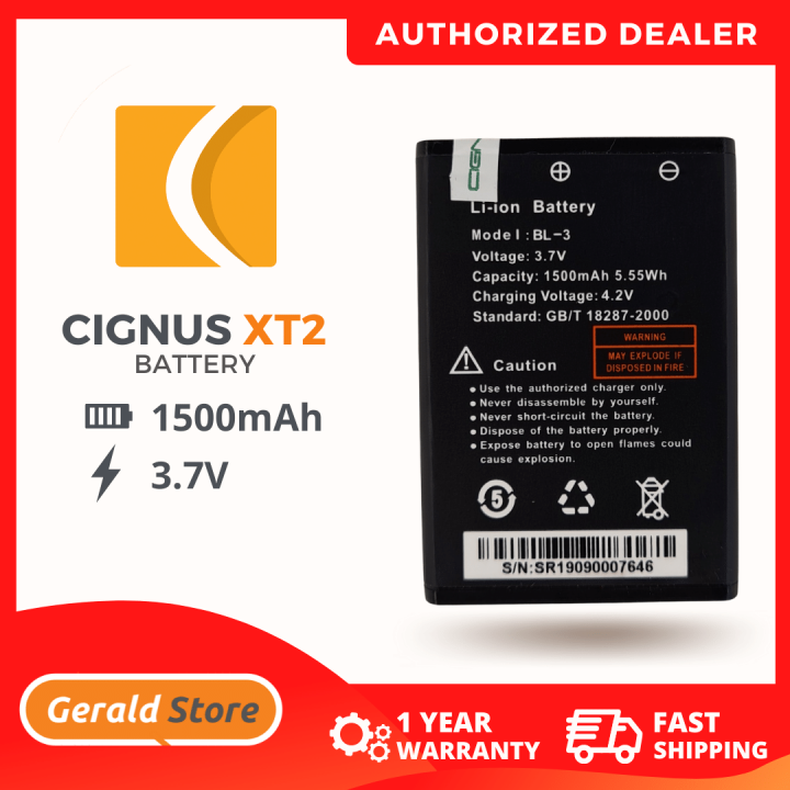 Cignus XT2 Lithium Ion Battery for Cignus XT-2 1500mah -GeraldStorePH ...