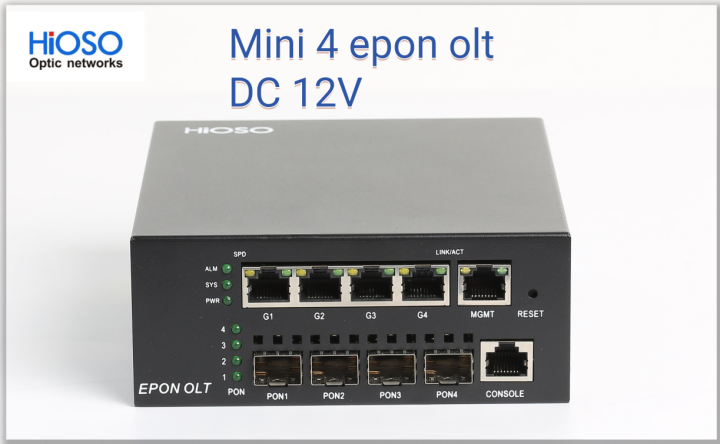 HiOSO HA7004S MINI 4port ftth olt DC12V mini epon 4pon olt work with ...