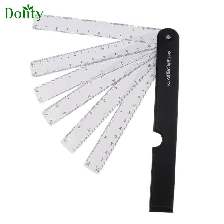 Dolity Foldable Multi Ratio Fan Reduction Scale Rulers with 6 Blades ...