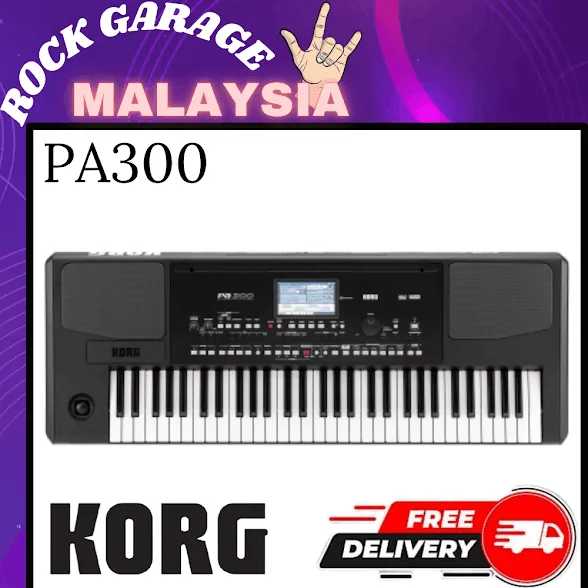 Korg Pa300 - 61 Key Arranger Workstation with FREE Adapter (Pa-300 ...