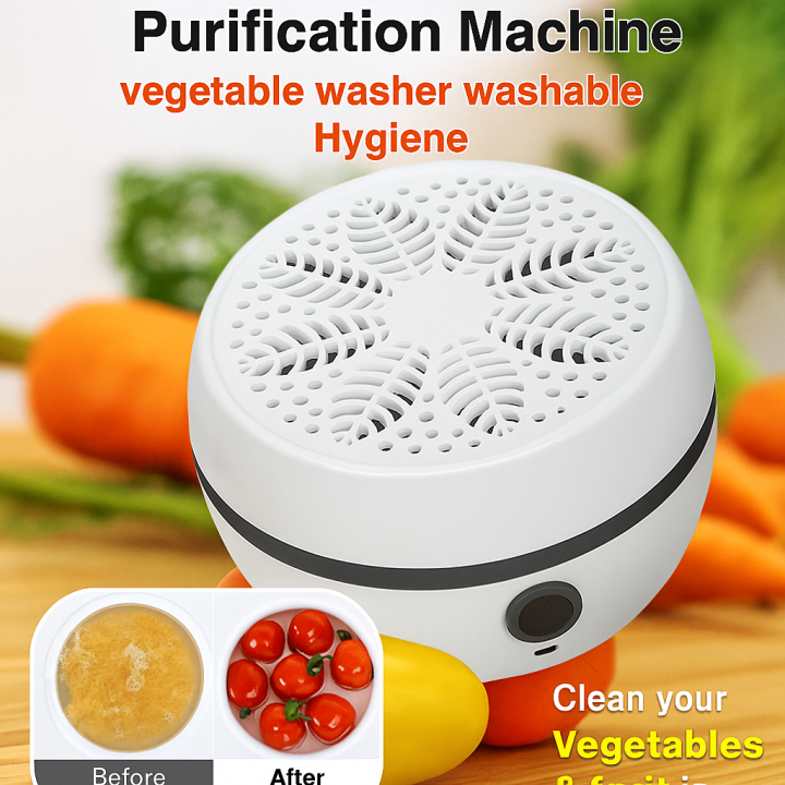 Automatic Vegetable Washing Machine Ultrasonic Food Cleaner Household ...