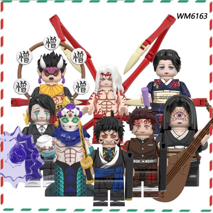 บล็อกอาคารปริศนาสำหรับเด็กของเล่นเพื่อการศึกษาอนิเมะชุดฆ่าปีศาจ Kimetsu No Yaiba Tanjiro ตุ๊กตา