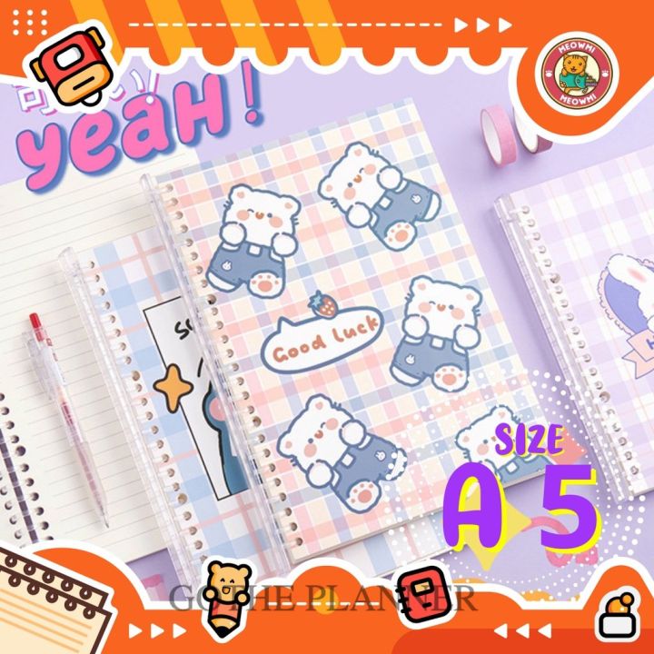 Pocket book dan kertas binder Buku Tulis A5 Karakter Lucu Ring Binder ...