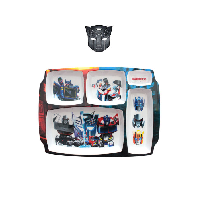🌟New! Transformers Autobots Kids Melamine 5 Way Section Tray / Plate ...