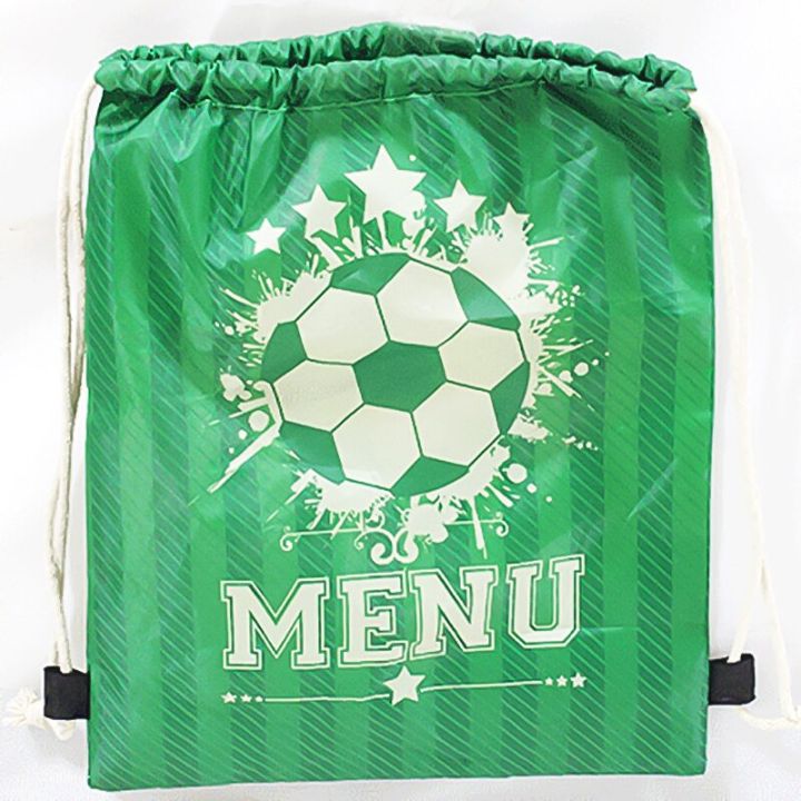 Soccer Drawstring Bundle Pocket Green Football Backpack Polyester Men ...