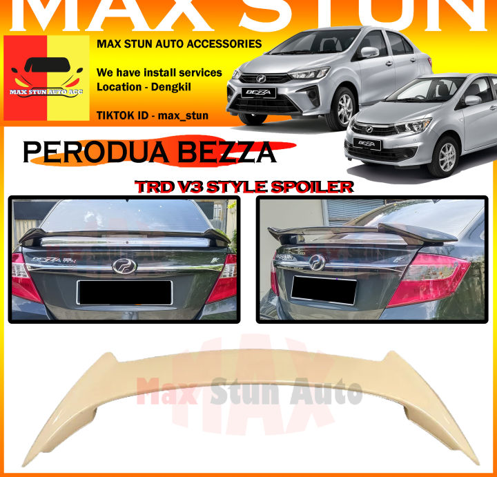 PERODUA BEZZA TRD V3 SPOILER REAR BONNET SPOILER WING BEZZA 2016-2023 ...