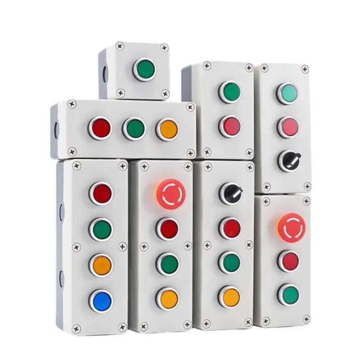 Control light 24V / 220V with emergency stop button self reset ...