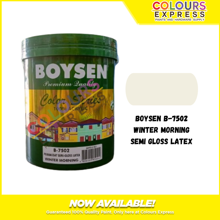 Boysen B-7502 WInter Morning Semi Gloss Latex 4L and 16L sizes | Lazada PH