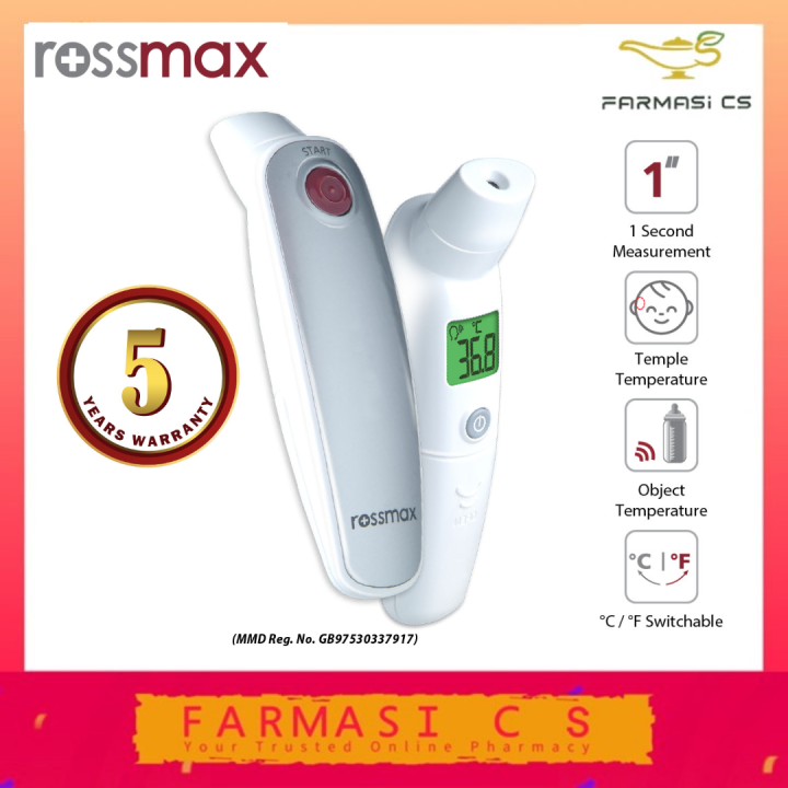 Rossmax Monitoring Non Contact Temple Thermometer Ha500 5 Years
