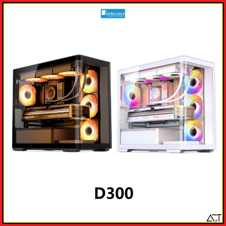 Jonsbo D300 PC ITX / MATX Gaming Chassis Desktop Casing ( Black / White ...