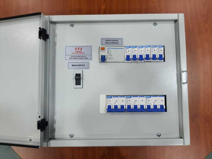 63A 3-Phase Power Distribution Board (DB) (Metal Enclosure), Size: 400mm(H) x 400mm(W) x 120mm(D ...