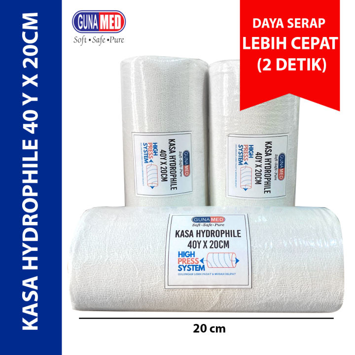 GUNAMED KASA HYDROPHILE UKURAN 40Y X 20CM / KASA ROLL/ KASA GULUNG ...