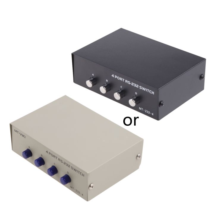 4 Port Rs232 Serial Port Switch Db9-pin COM Port Sharer Suitable For ...