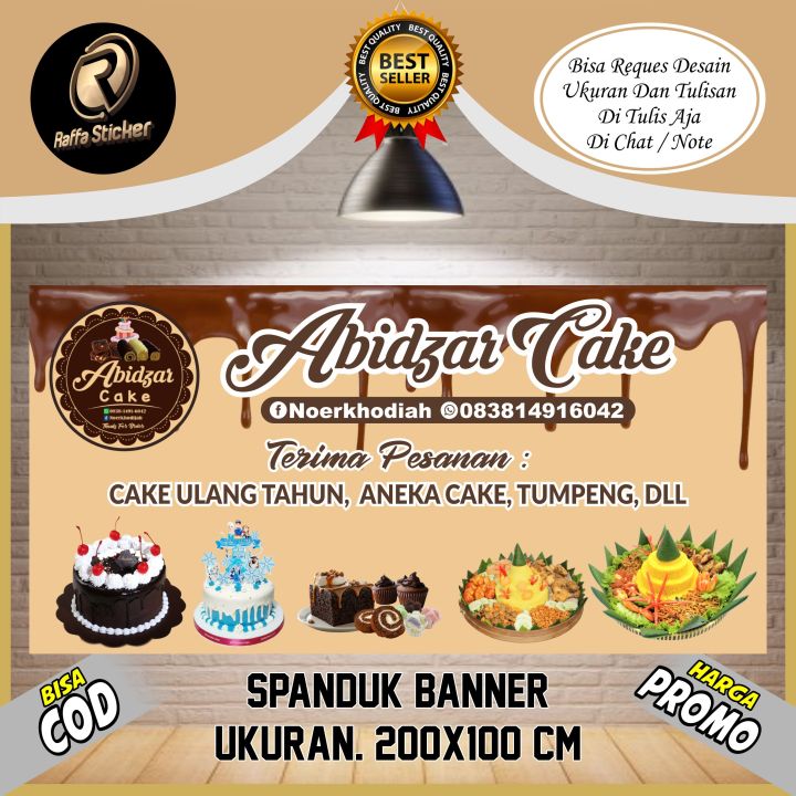 Spanduk Banner Backdrop Aneka Cake/ ukuran 200x100 cm bisa COD | Lazada ...