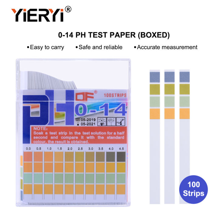 yieryi 100 pcs PH Strips Test Indicator Test Paper Premium Litmus ...