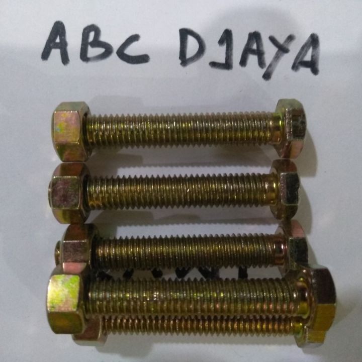 Baut Mur ukuran M6 Kunci 10 Panjang 40 mm 45 mm 50 mm 55 mm | Lazada ...