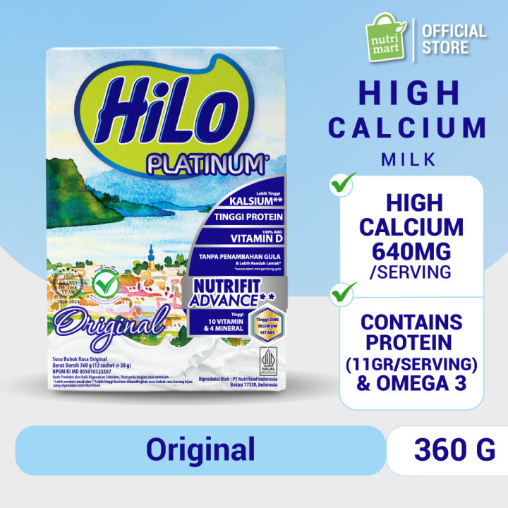 HiLo Platinum Original 360g (12 Sachet) - Susu Dewasa Anti Pegal Lebih ...