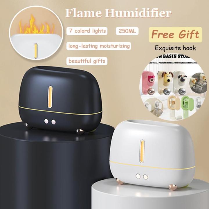 Humidifier Aromatherapy 7-Color Flame Essential USB-Powered Office for ...
