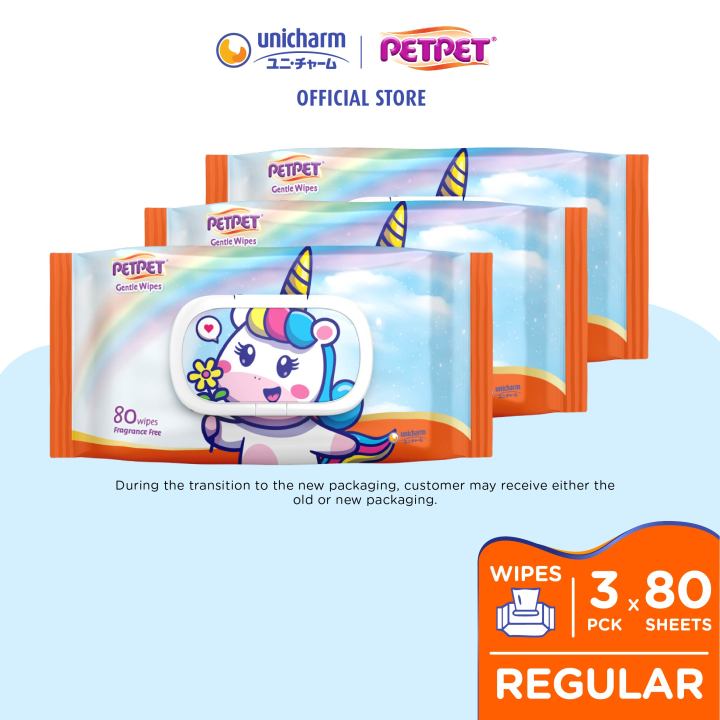 PETPET Unicorn Gentle Baby Wipes 80s x 3 Packs | Lazada