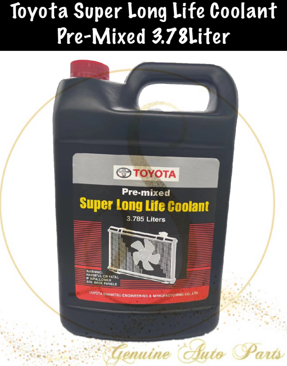 ( 100% ORIGINAL ) TOYOTA COOLANT SUPER LONG LIFE COOLANT PRE MIXED 3.78 ...