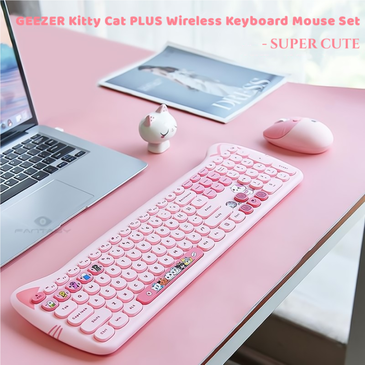 FANTASY T MALL MOFii GEEZER SUPER CUTE Kitty Cat PLUS Wireless Keyboard ...