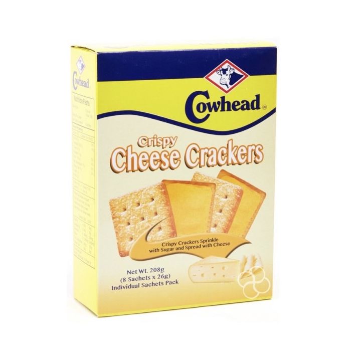 Cowhead Crispy Cheese Sugar-Sprinkled Crackers 208g (26g x 8) | Lazada PH