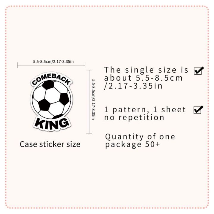 50pcs Football Cartoon Sticker Sports Competition Events Sports Series ...