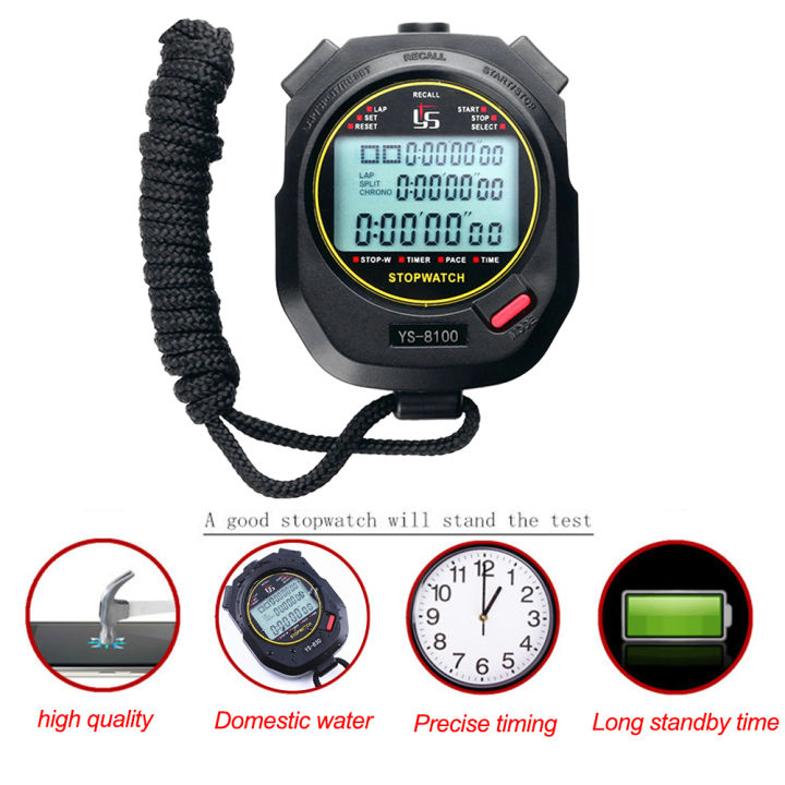 【Latest Style】 Professional Handheld Digital Stopwatch Chronograph ...