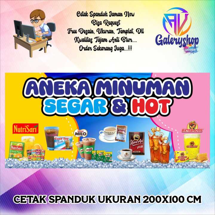mmt, spanduk, banner, aneka minuman segar dan panas, dll ukuran ...