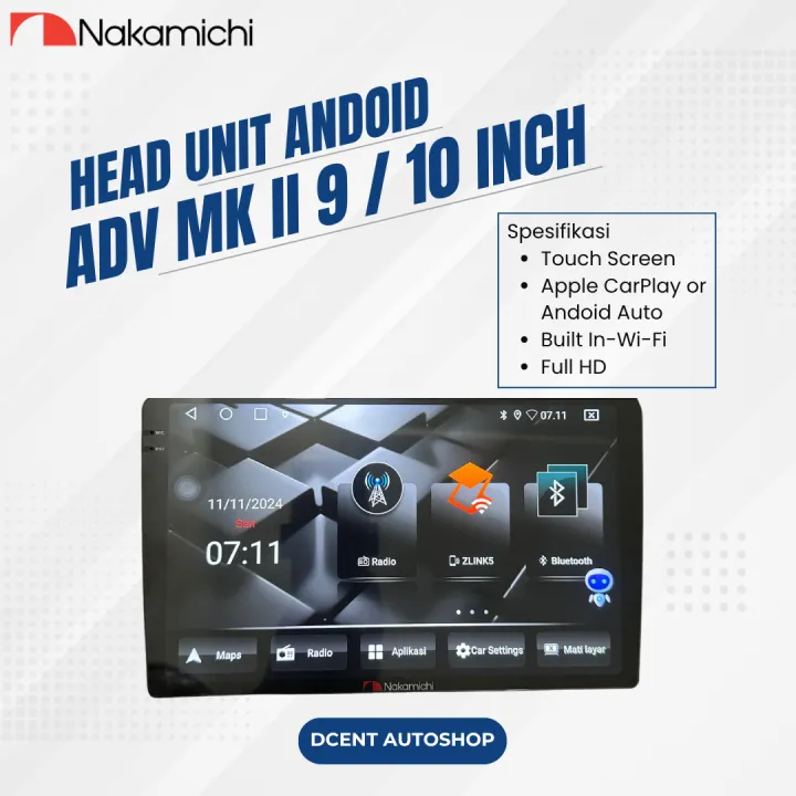 Head Unit Android Nakamichi ADV MK II - 9 Inch / 10 Inch - Ram 6 Rom ...