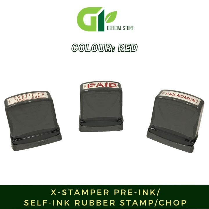 [GY Office] X-Stamper Pre-Ink/Self-Ink Rubber Stamp/Chop | Lazada