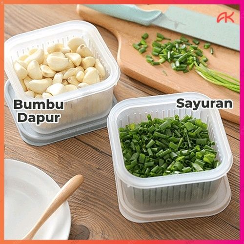 KOTAK FRESH BOX SARINGAN SAYURAN / TEMPAT TIRISAN PENGERING SAYURAN DAN BUAH MULTIFUNGSI ...