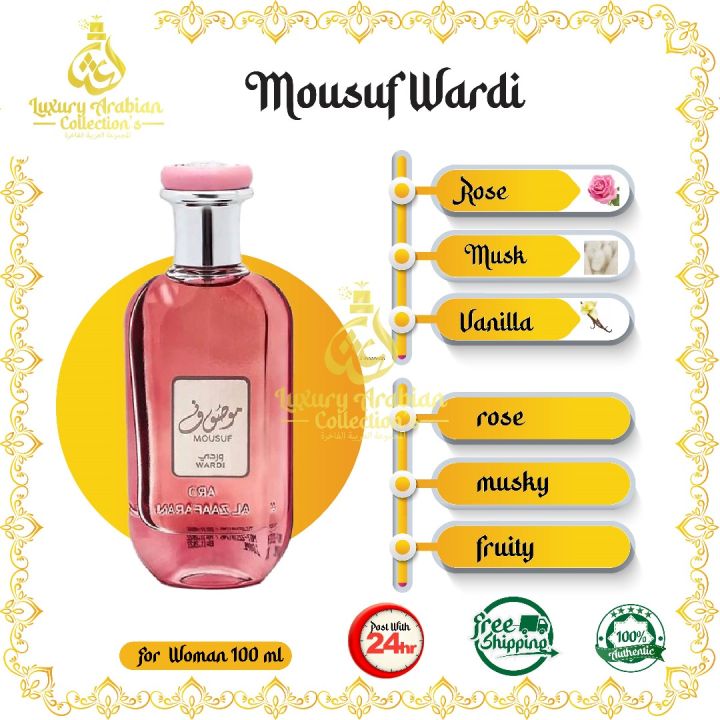 Ard Al Zaafaran Mousuf Wardi perfume for perfume for women 100ml | Lazada