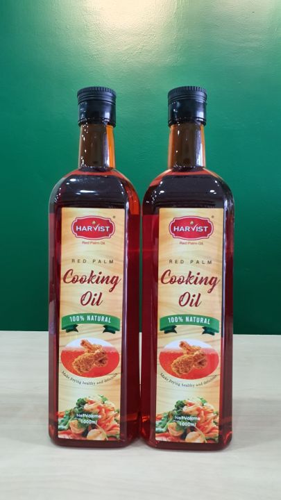 HARVIST Natural Red Palm Cooking Oil 1000ml - Halal | Lazada