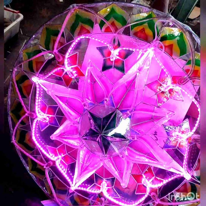 Capiz Christmas Latern/Parol Single Color /PINK | Lazada PH