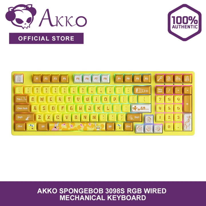 Akko SpongeBob 3098S RGB Wired Mechanical Keyboard | Lazada PH