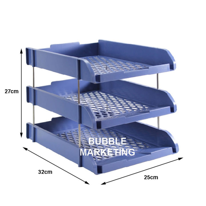 3 Layer Document File Organizer Tray Organizer Table Organizer Book ...