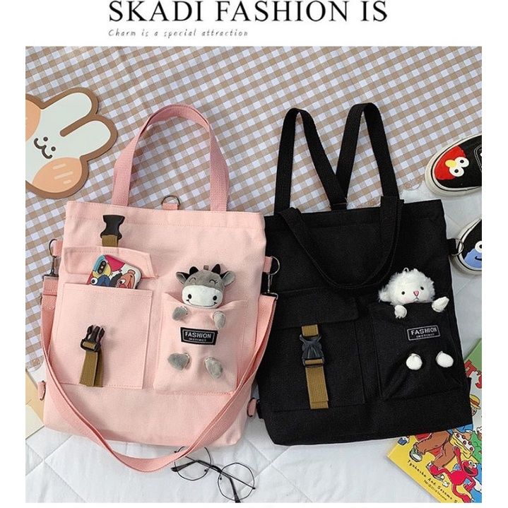 Túi ĐEO 2 kiểu - Phối GẤU BÔNG vừa A4 | Lazada.vn
