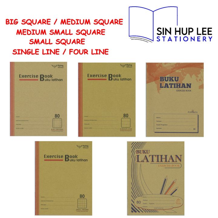 Exercise Book / Buku Latihan (Big Square / Medium Square / Medium Small ...