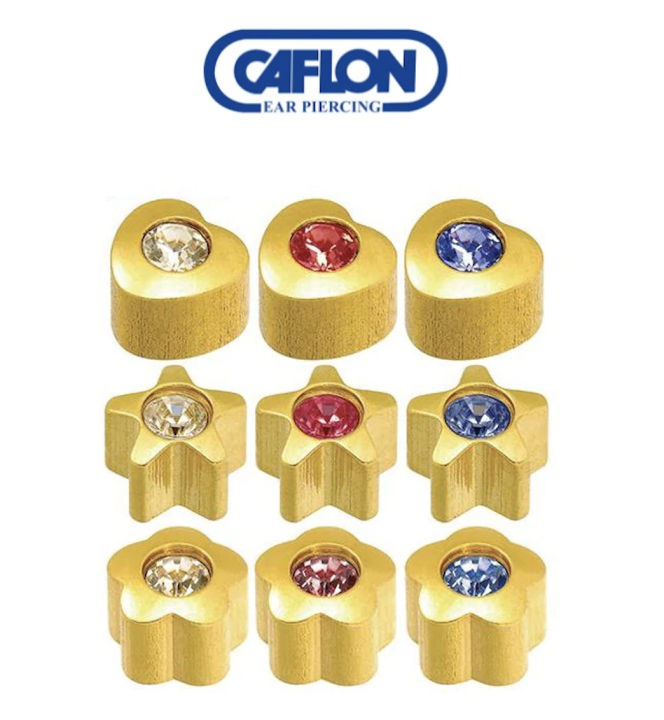 Baby Safe Caflon Stud Earrings shapes with stone (Hypoallergenic and ...