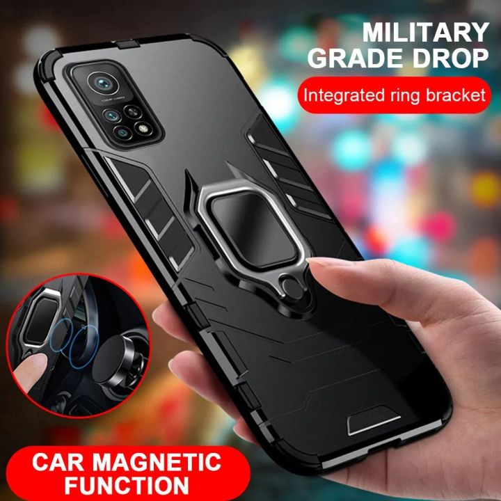 For Xiaomi Mi 10T Pro Case Car Magnetic Holder Ring Phone Cover Xiomi ...