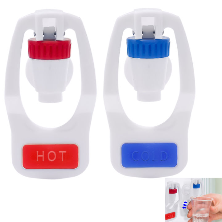 2Pcs Water Dispenser Replacement Push Type White Plastic Tap Faucet ...