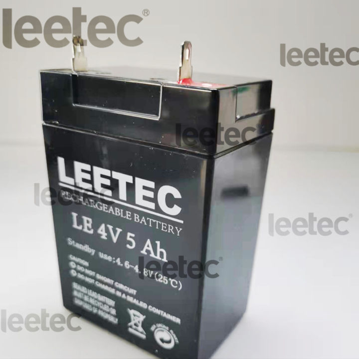 Rechargeable Battery Sealed Lead-Acid 4V 5Ah LEETEC | Lazada PH