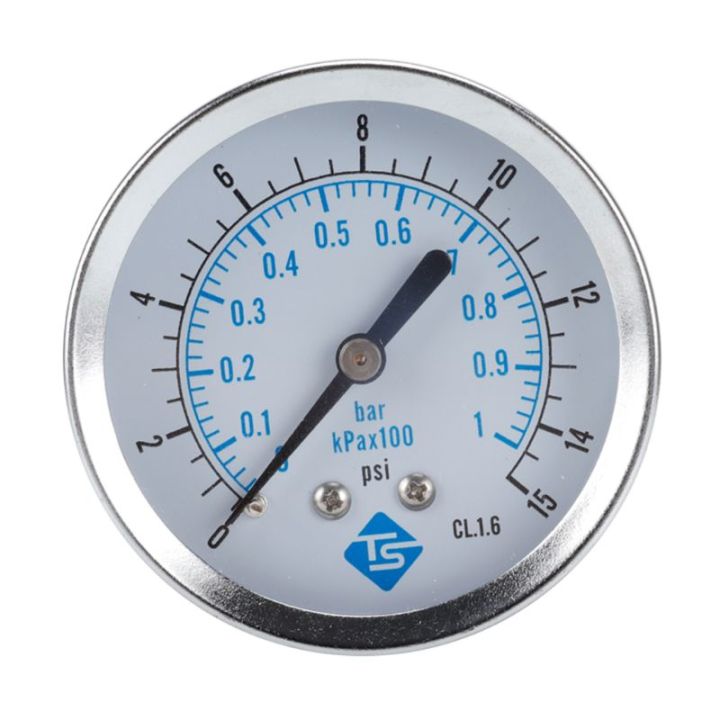 【Ready Stock】 0-15psi, 2\" 1/4\" NPT Back Mount Pressure Gauge 62mm Dial | Lazada PH